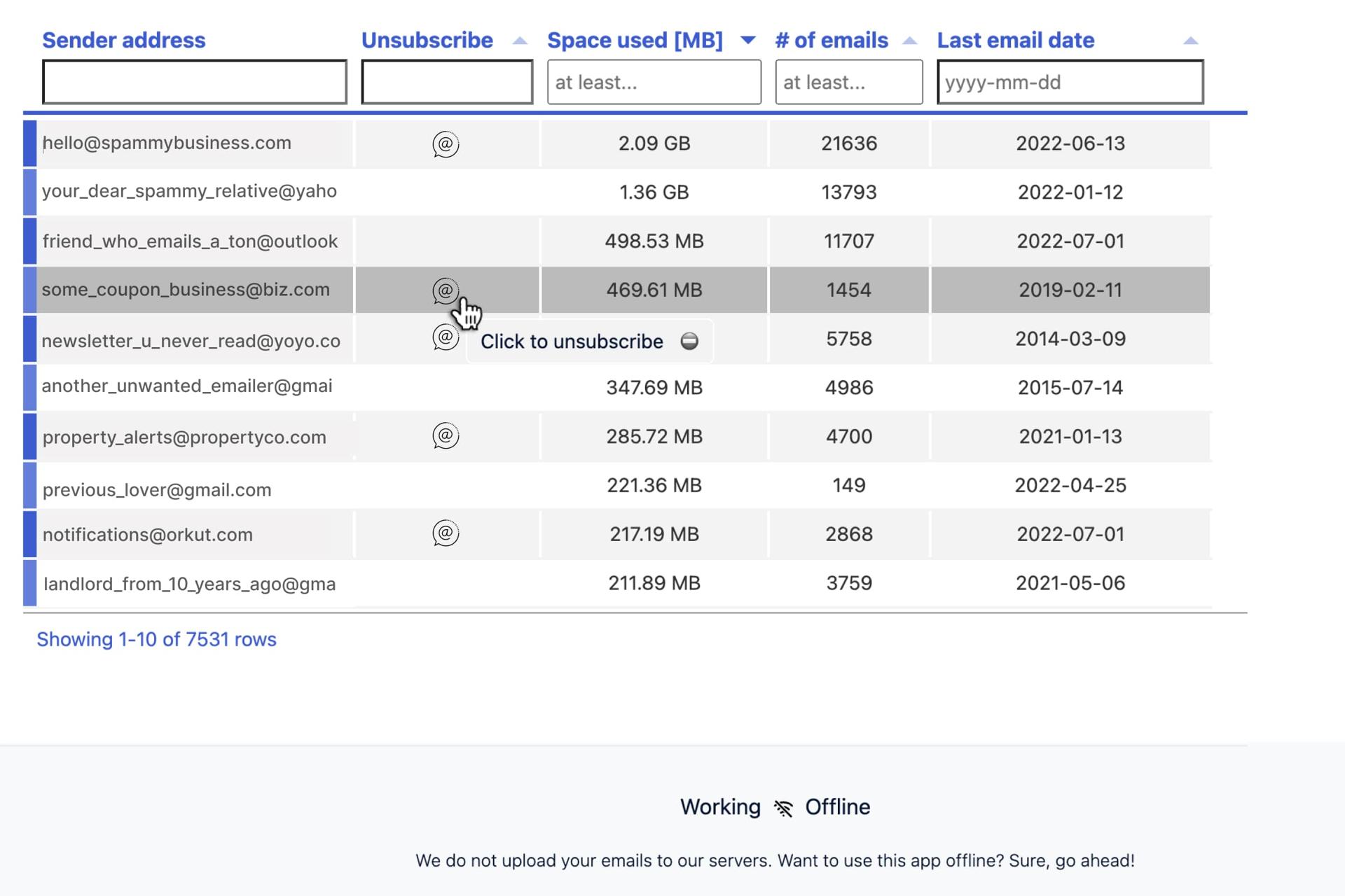 GoodByEmail - Clean up your Gmail storage, privacy-first.