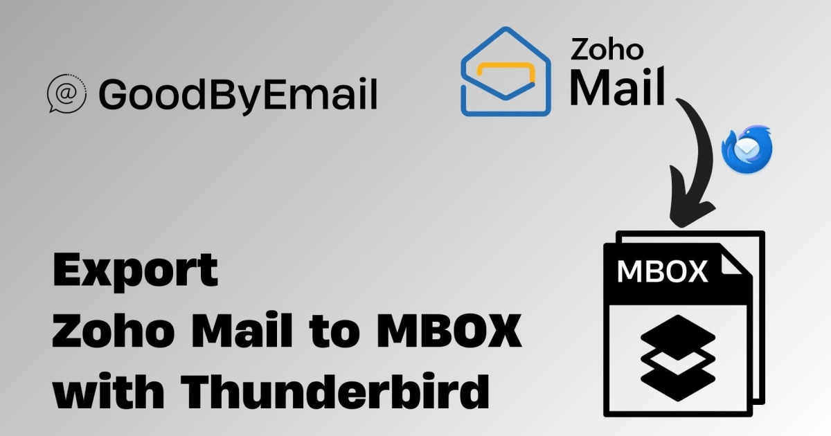 How To Export Zoho Inbox To Mbox Using Thunderbird In 2025